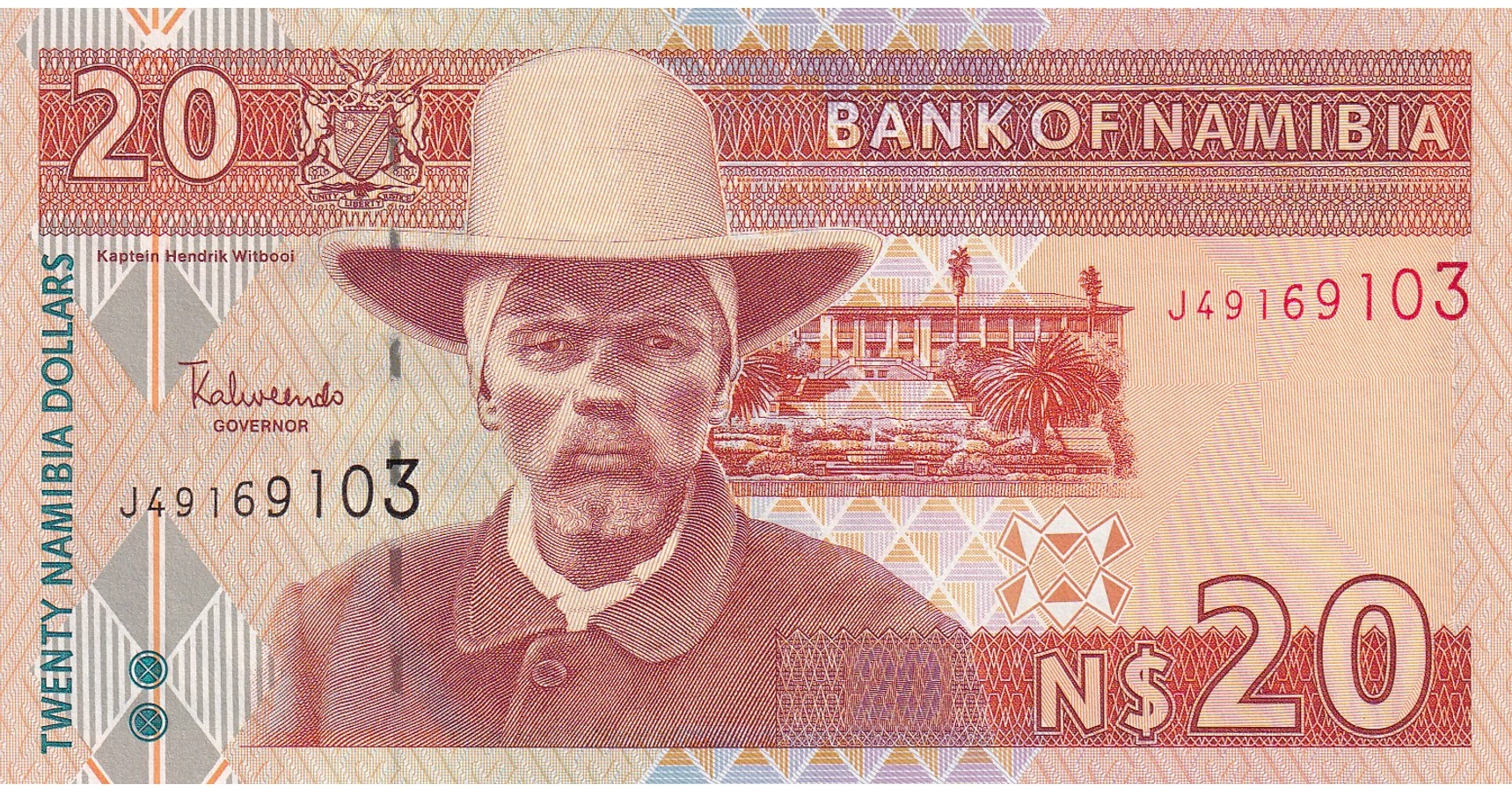 Namíbia 20 Dollár 2002 UNC P6 - Exclusivebanknote.hu
